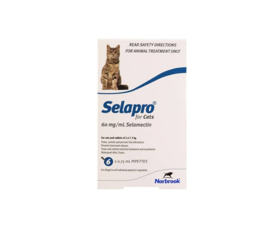 Home › Selapro for Spot on Treatment for Cats 2.6kg-7.5kg